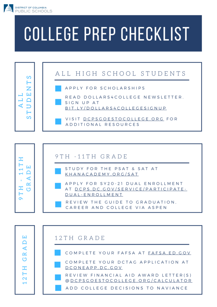 College-Prep-Check-List - DCPS Goes to College
